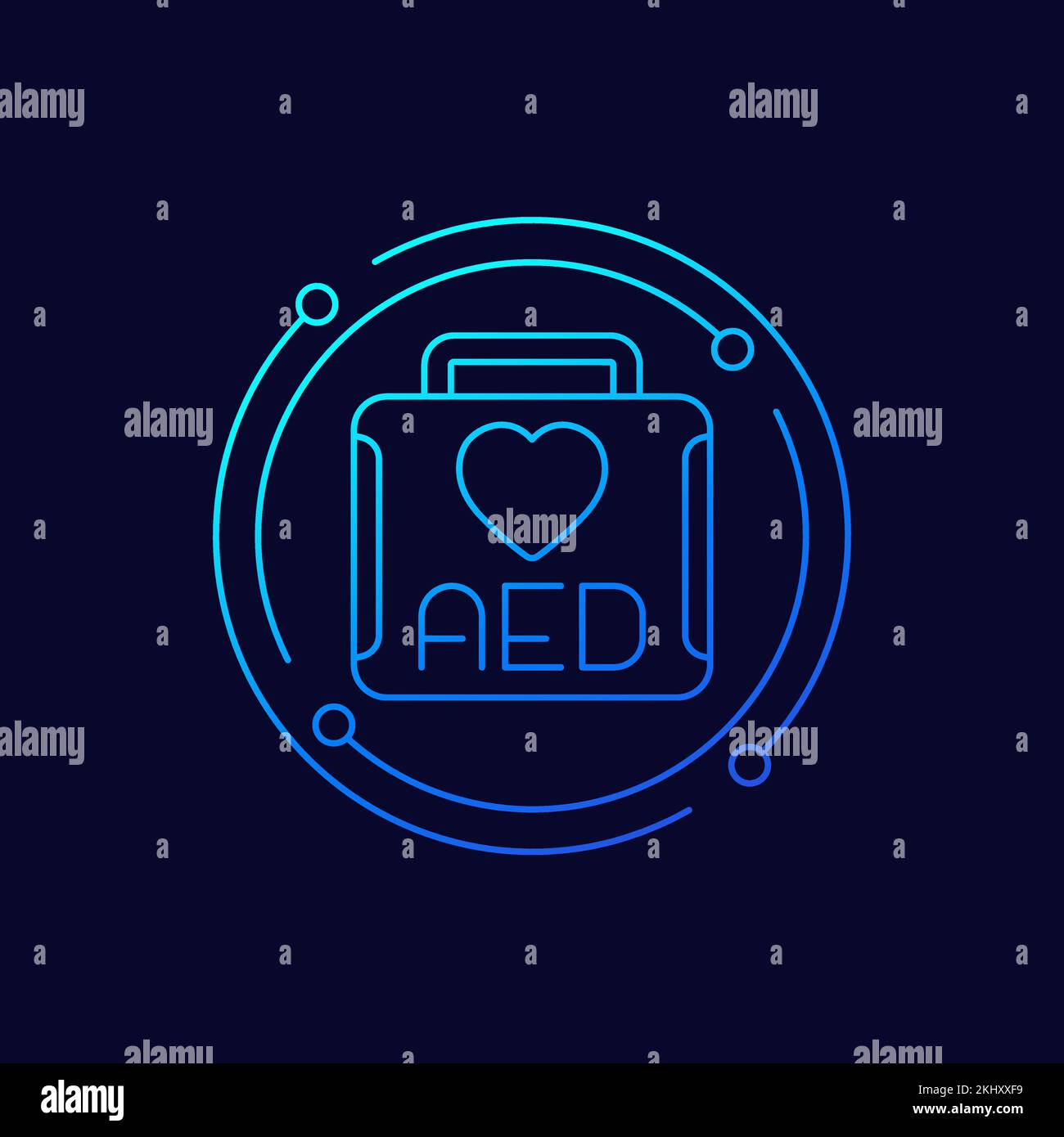 AED icon, automated external defibrillator vector Stock Vector Image & Art - Alamy