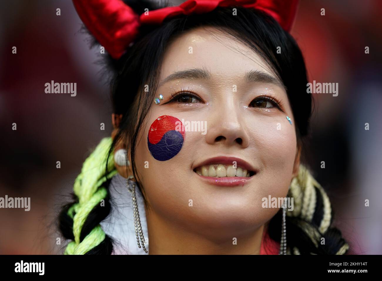 A South Korea fan during the FIFA World Cup Group H match at the ...