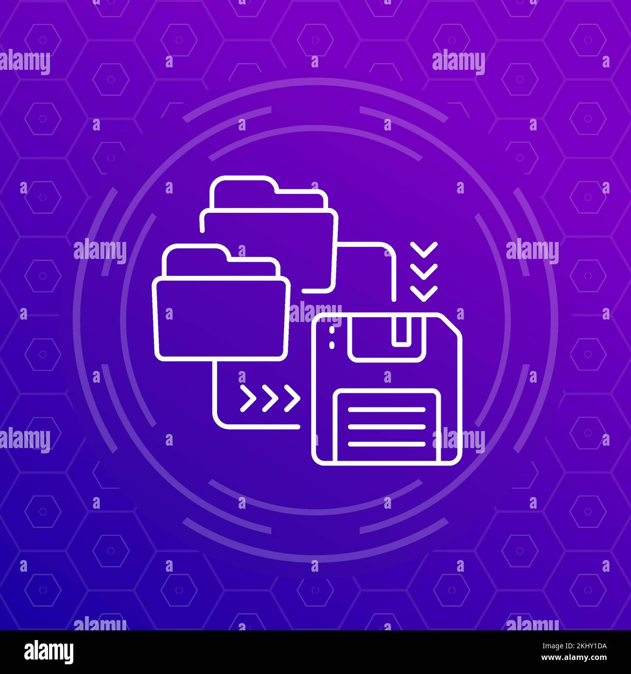 folders for backup line icon for web Stock Vector Image & Art - Alamy
