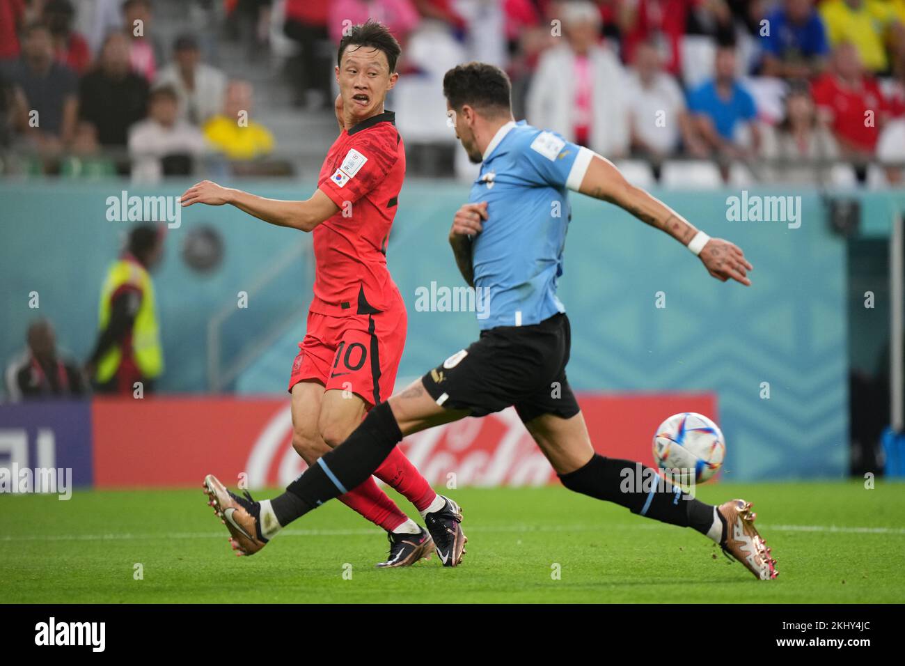 Rayan, Qatar. 23rd Nov, 2022. Lee Jaesung of Korea Republic during the ...