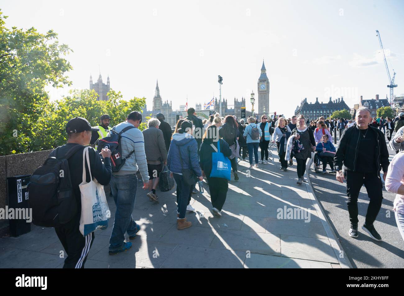 London, United Kingdom - September 17 2022: Crowd of people on streets ...