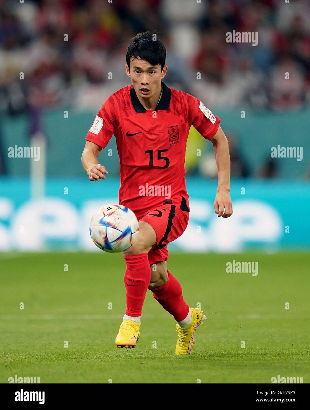 South Korea's Kim Moon-hwan during the FIFA World Cup Group H match at the Education City ...