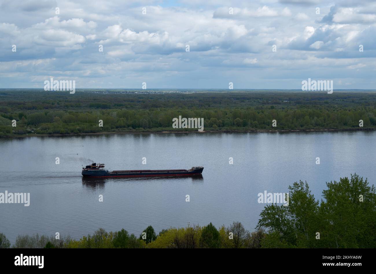 Barge tugboat on background hi-res stock photography and images - Alamy