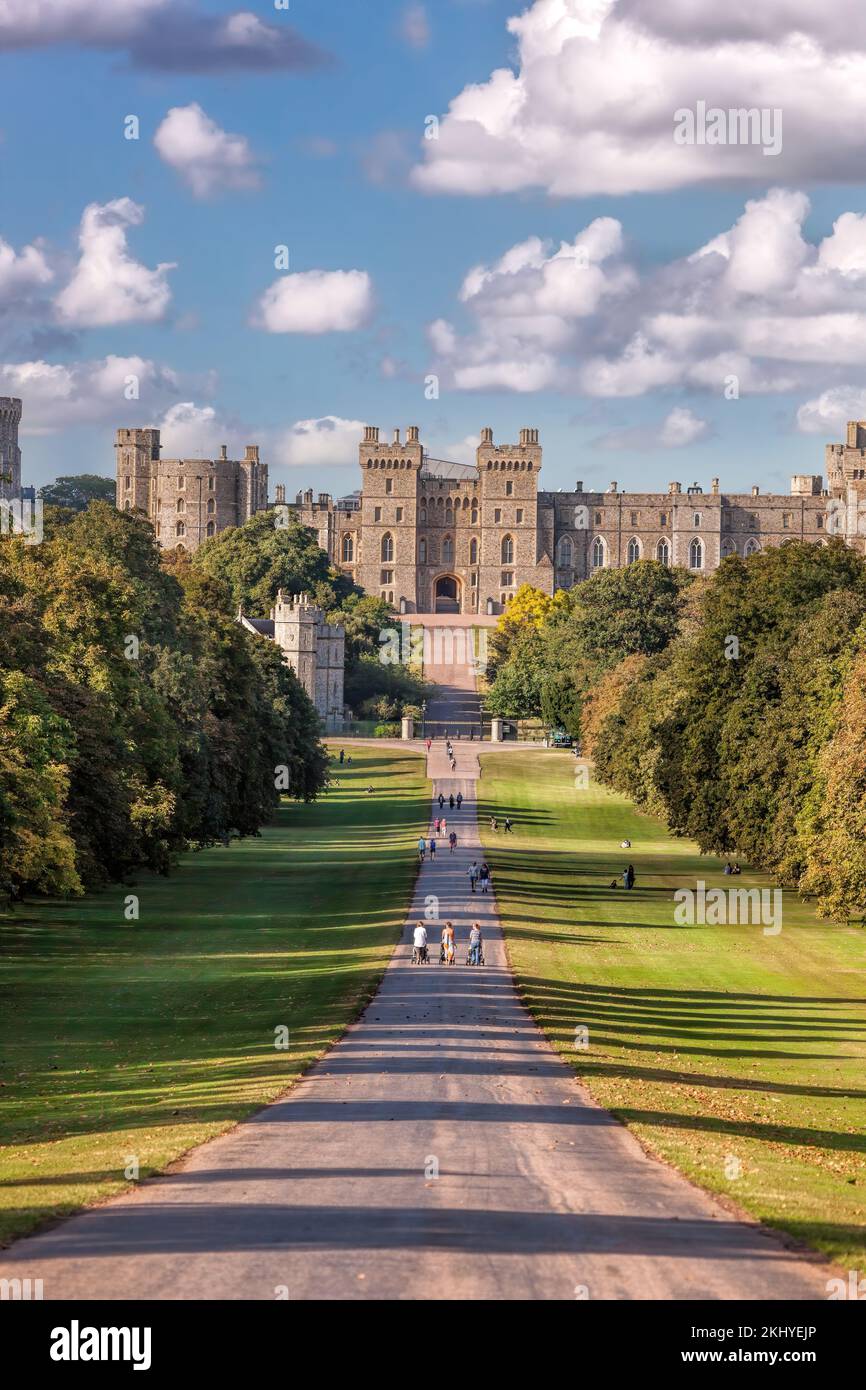 Windsor castle with public park a royal residence at Windsor in the English county of Berkshire ...