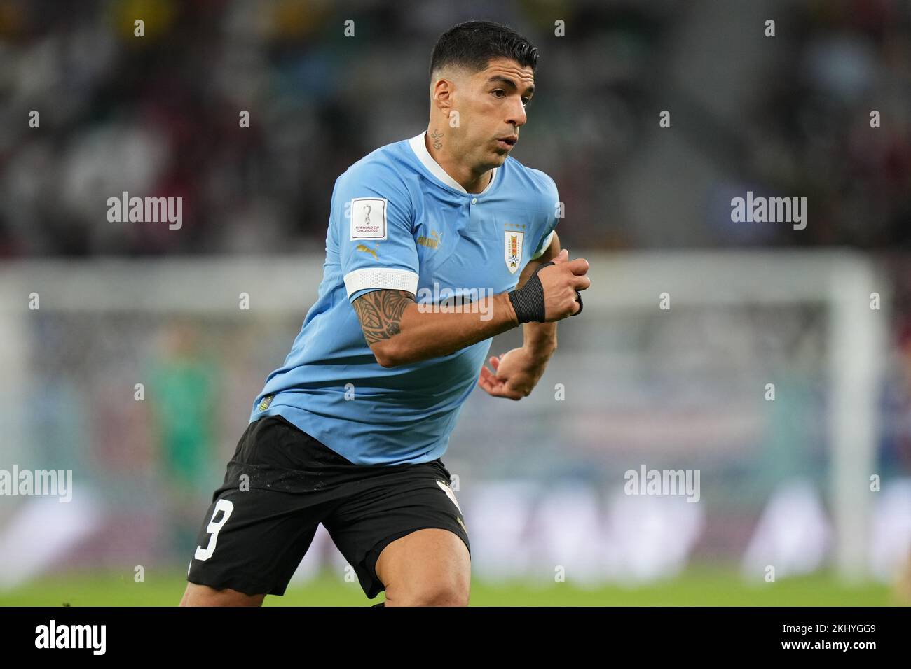 Rayan, Qatar. 23rd Nov, 2022. Luis Suarez of Uruguay during the Qatar ...