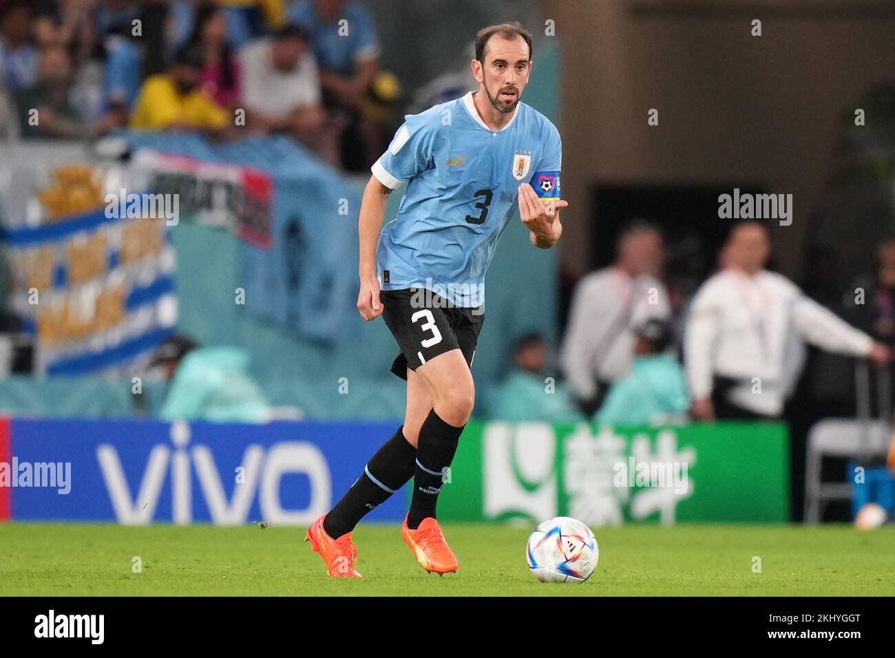 Rayan, Qatar. 23rd Nov, 2022. Diego Godin of Uruguay during the Qatar ...