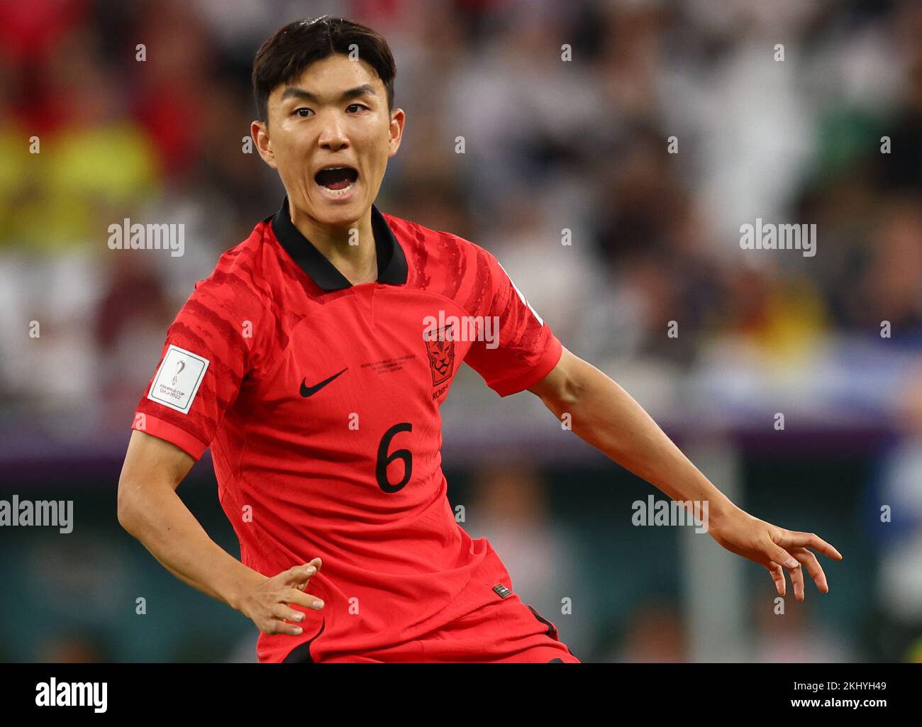 Ar Rayyan, Qatar. 24th Nov, 2022. Inbeom Hwang of Korea during the FIFA ...