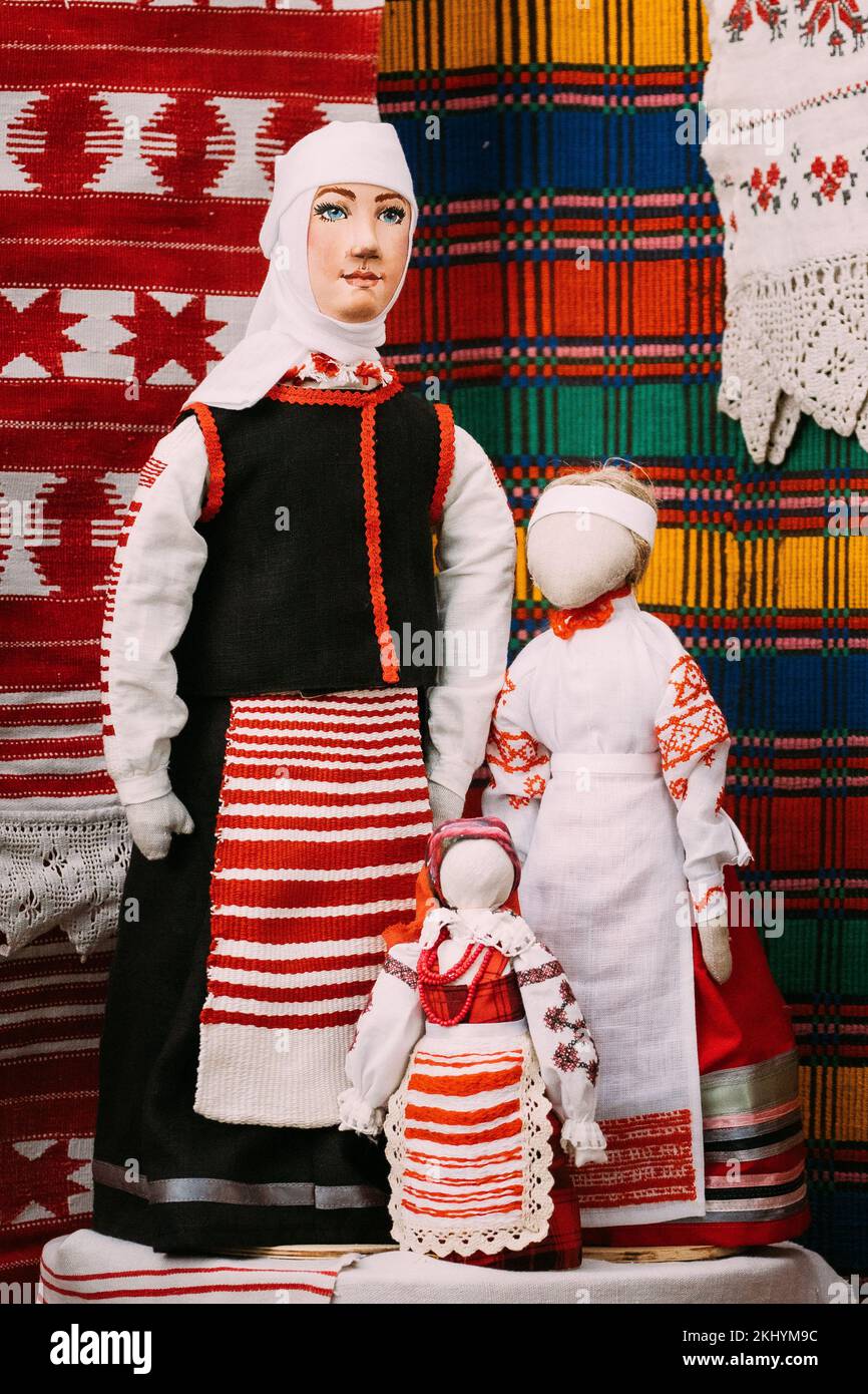 Slavic Doll Weaving Culture. Traditional Wicker Dolls Made Of Linen And ...