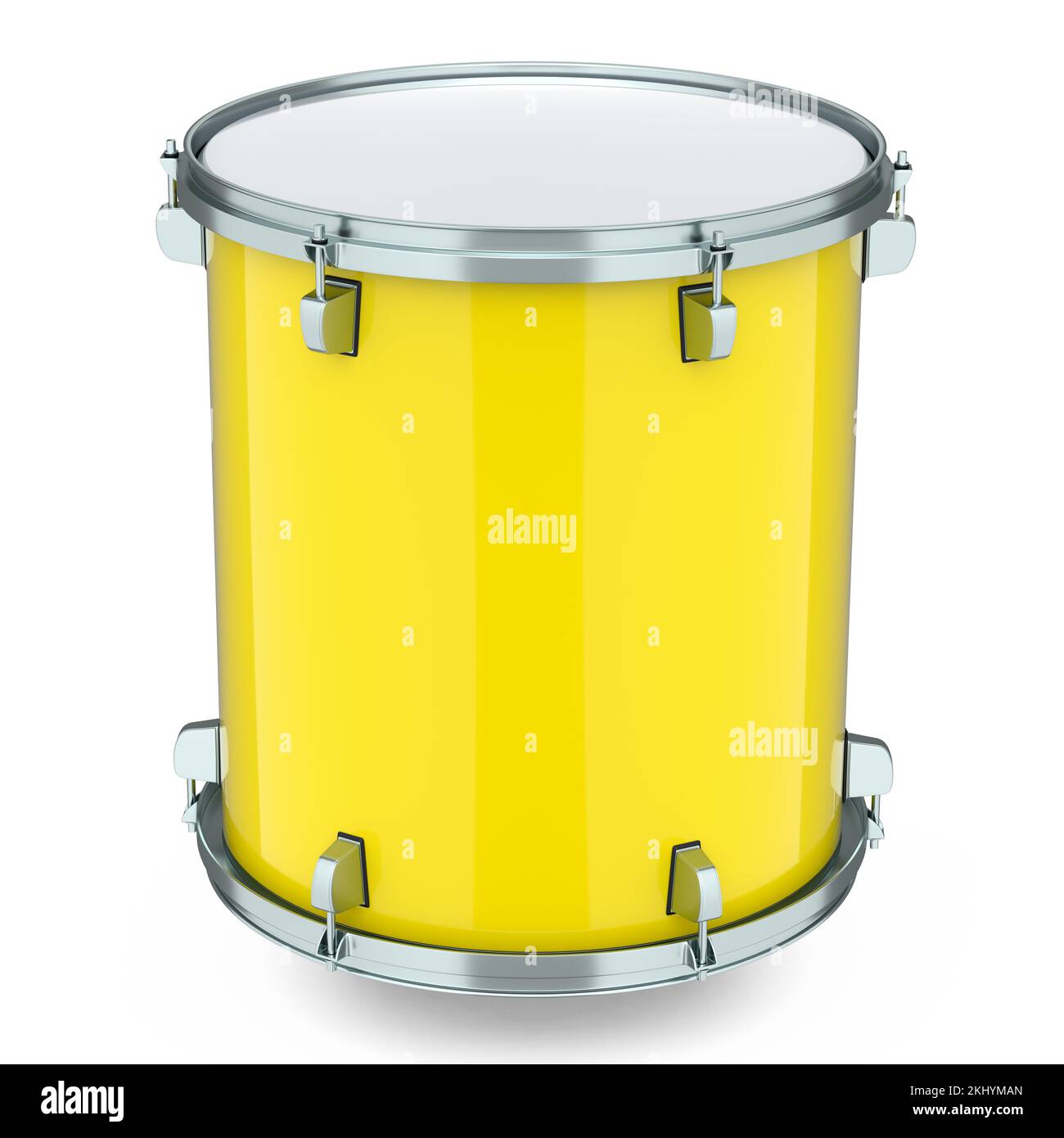 Realistic drum on white background. 3d render concept of musical ...