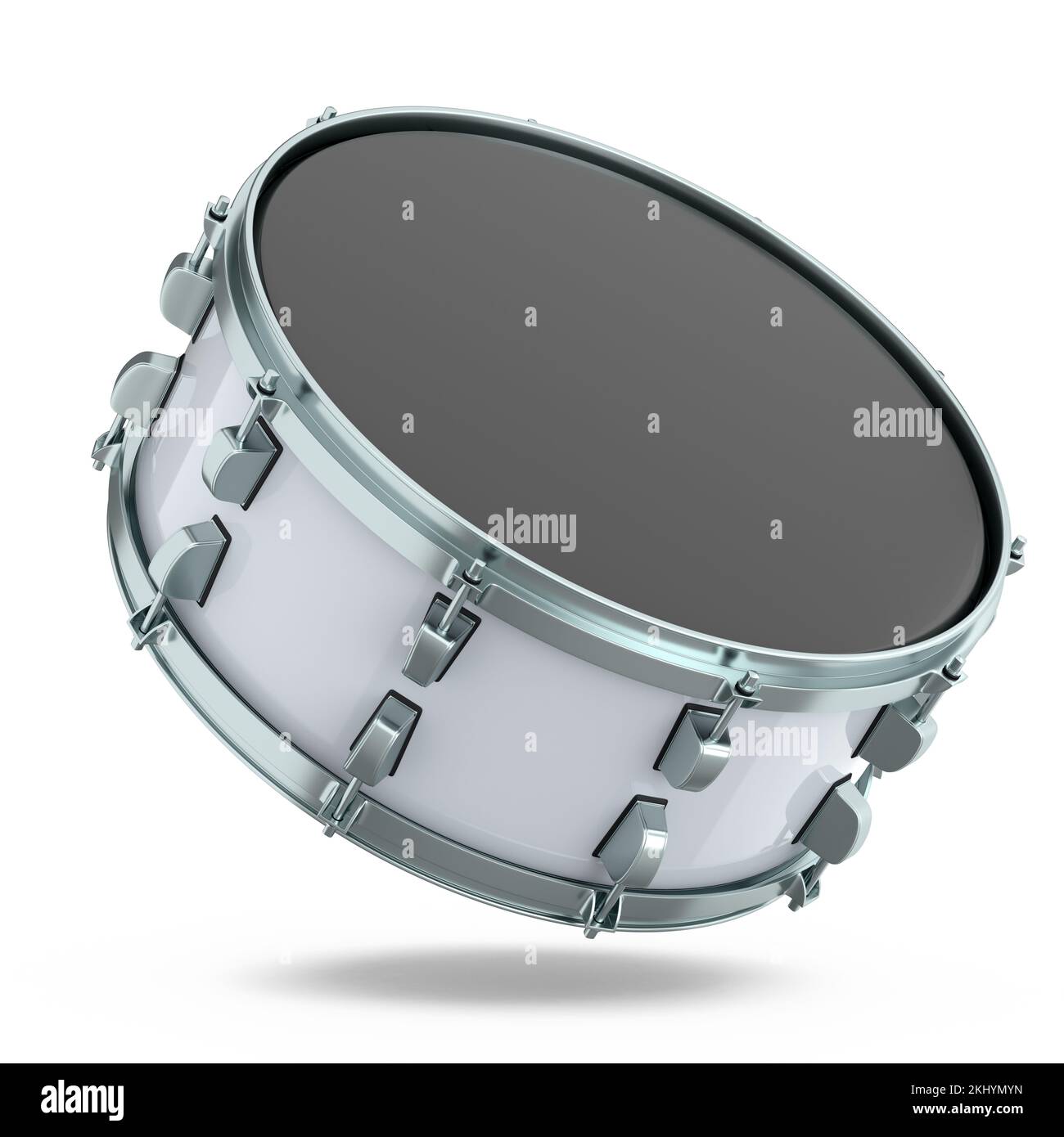 Realistic drum on white background. 3d render concept of musical ...
