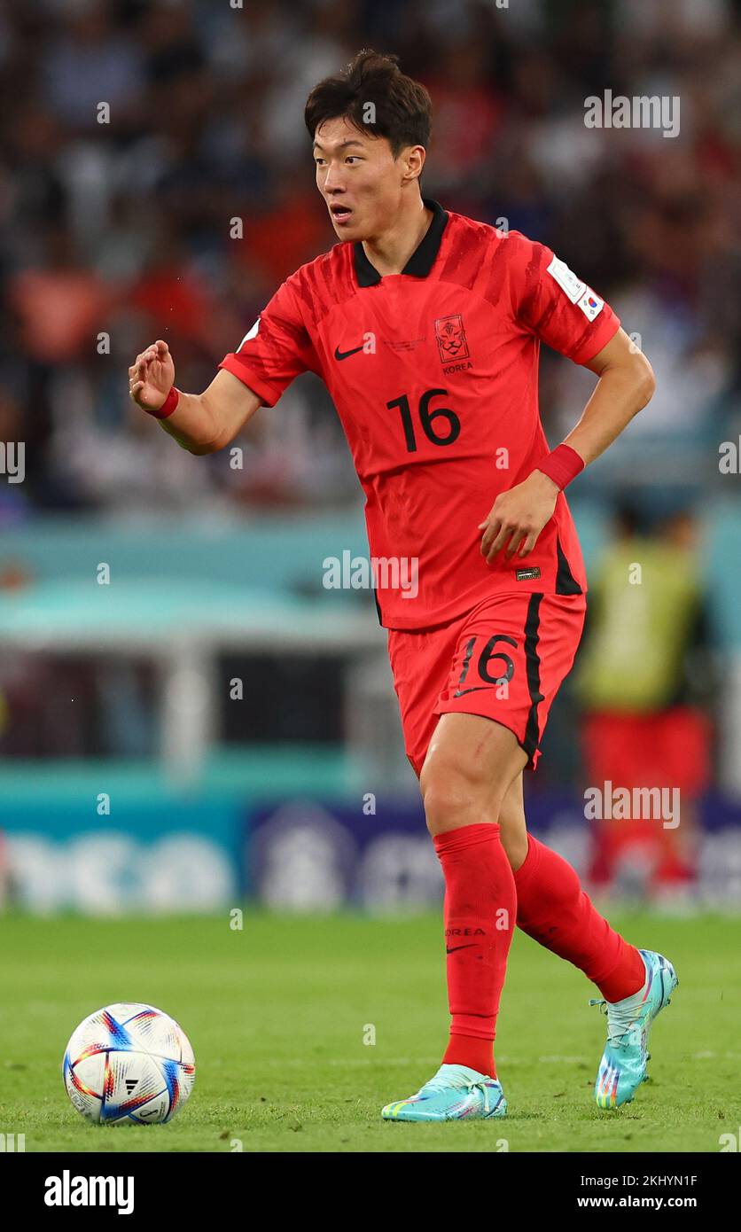 Ar Rayyan, Qatar. 24th Nov, 2022. Uijo Hwang of Korea during the FIFA ...