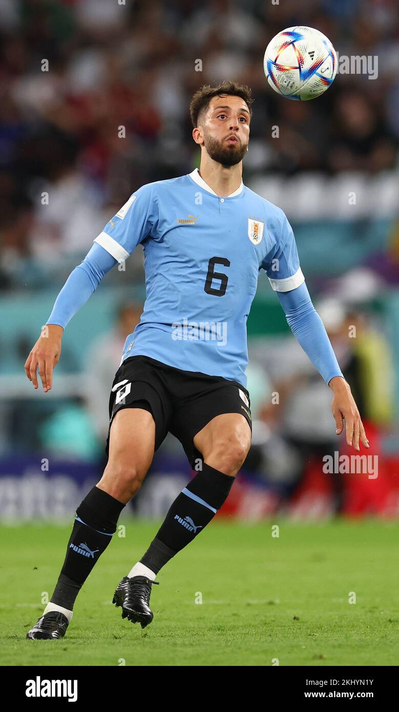 Ar Rayyan, Qatar. 24th Nov, 2022. Rodrigo Bentancur of Uruguay during ...