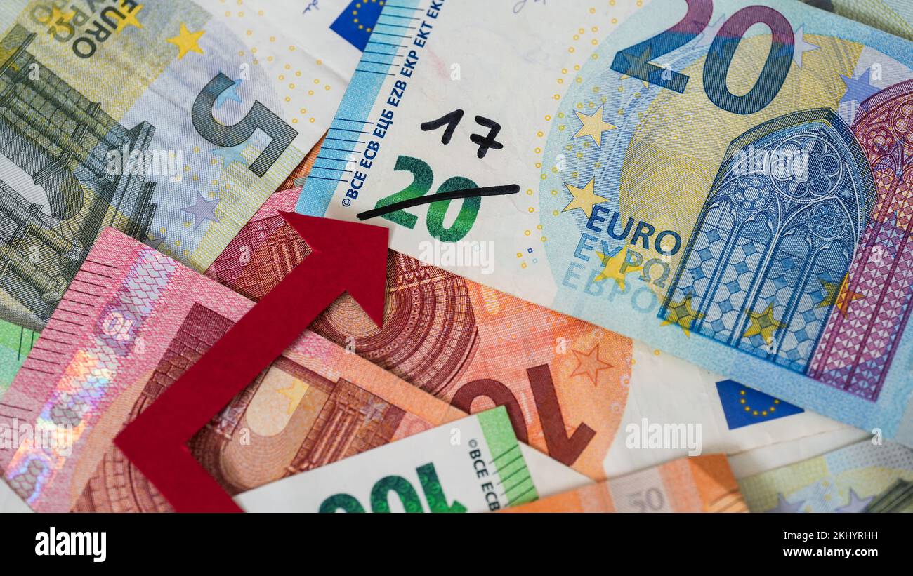 A closeup shot of the Euro currency, depreciation concept Stock Photo ...