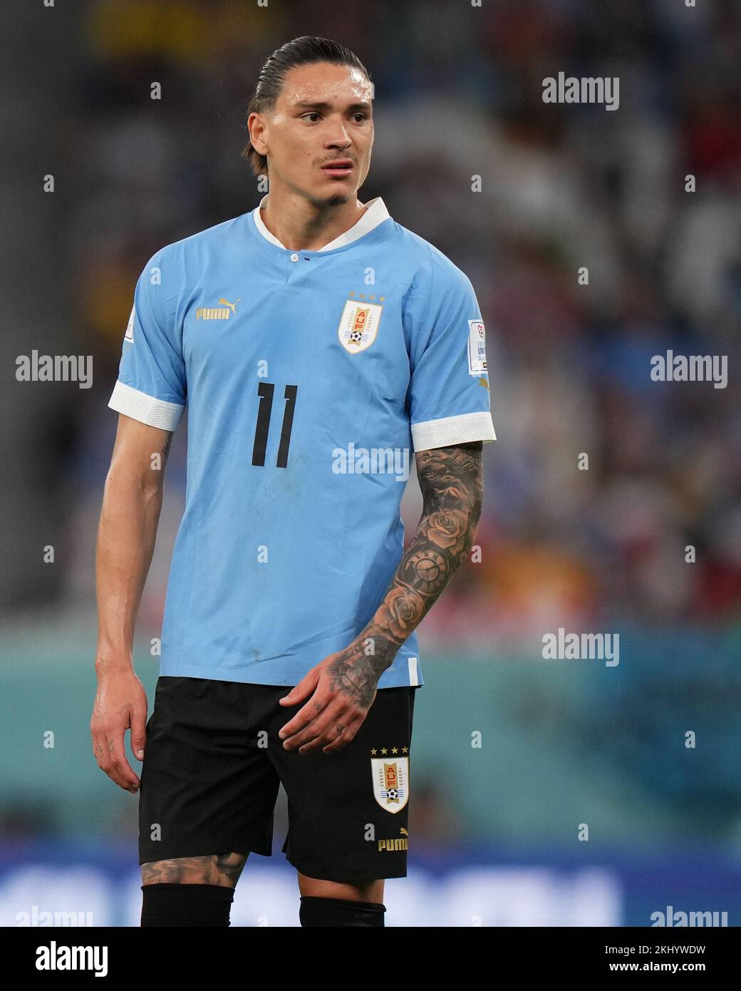 Rayan, Qatar. 23rd Nov, 2022. Darwin Nunez of Uruguay during the Qatar ...