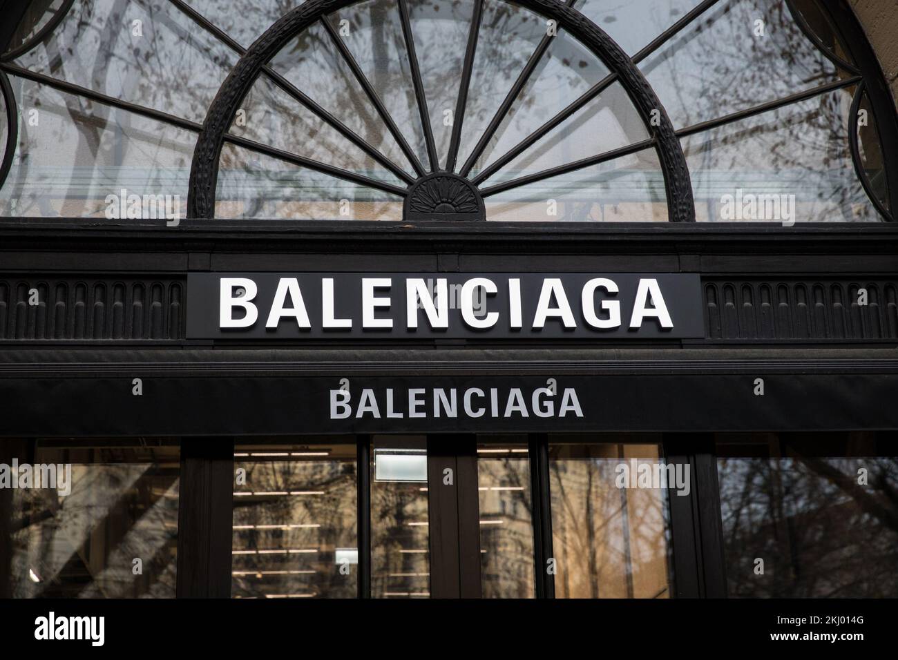 Storefront of a Balenciaga store in Berlin on November 24, 2022. The ...