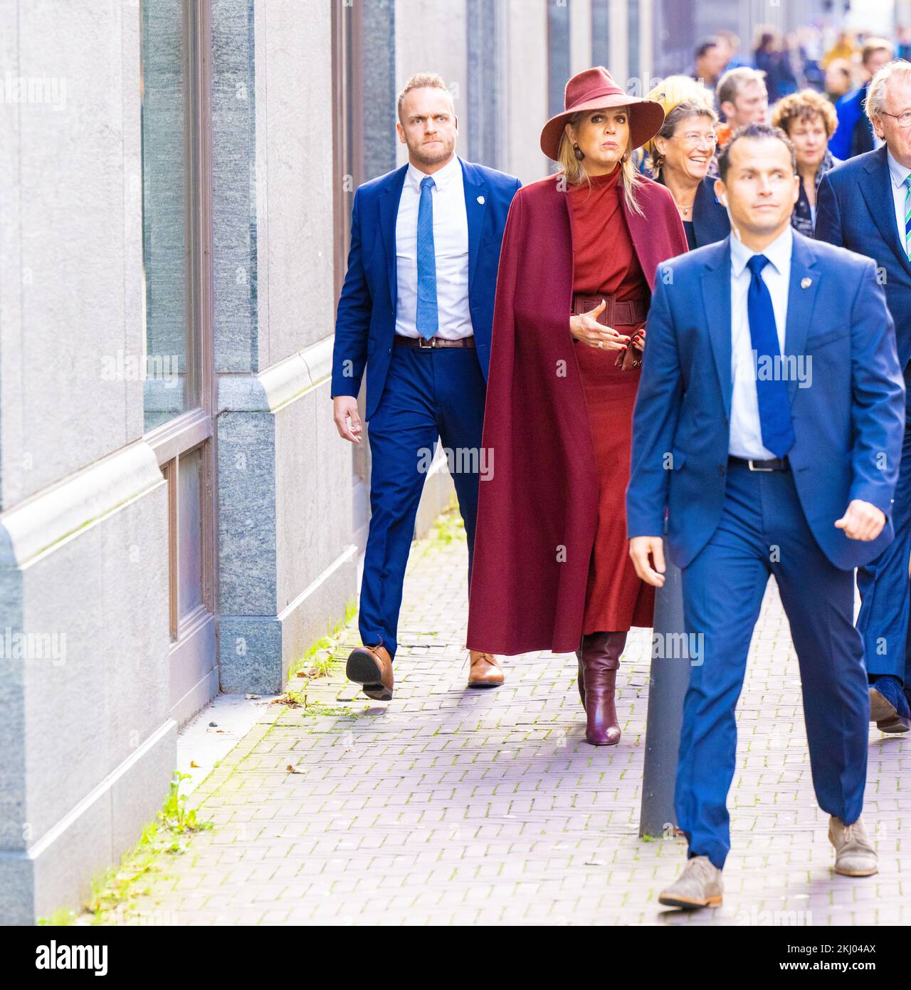 Queen Maxima with security agents of the Netherlands attending a ...