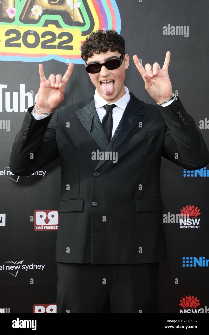 Sydney, Australia. 24th November 2022. Tbc arrives on the red carpet for the 2022 ARIA Awards at ...