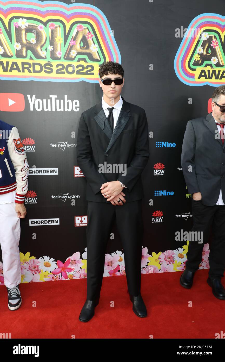 Sydney, Australia. 24th November 2022. Tbc arrives on the red carpet for the 2022 ARIA Awards at ...