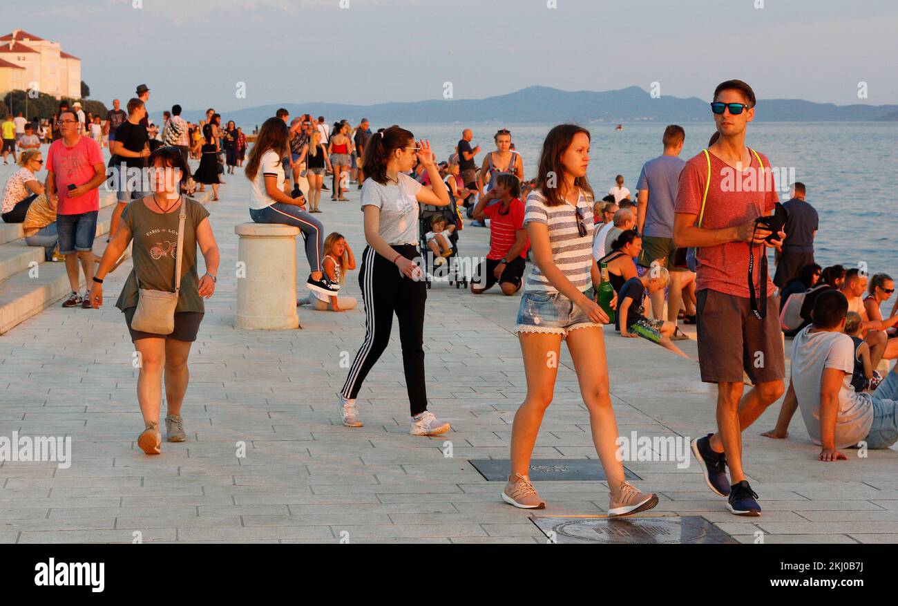 Zadar, the Sea Organ has 35 differently sized pipes from which the ...
