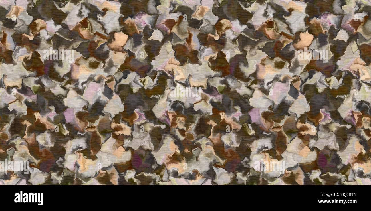 Camouflage wavy marble seamless border. Gradient blur for camo bohemian ...