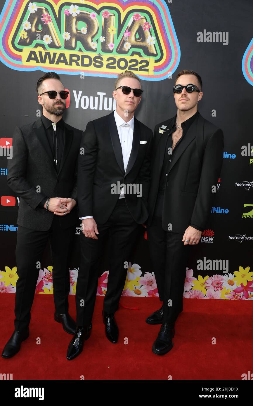Sydney, Australia. 24th November 2022. Tyrone Lindqvist, Jon George and ...
