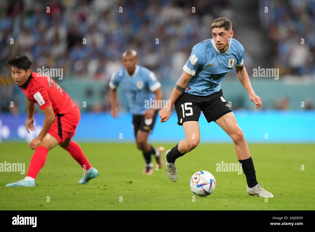 Rayan, Qatar. 23rd Nov, 2022. Federico Fede Valverde of Uruguay during ...