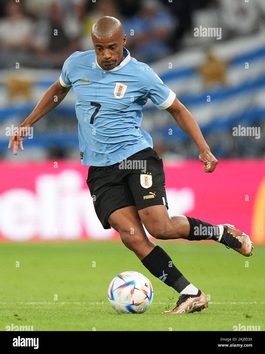 Rayan, Qatar. 23rd Nov, 2022. Nicolas Nico De la Cruz of Uruguay during ...