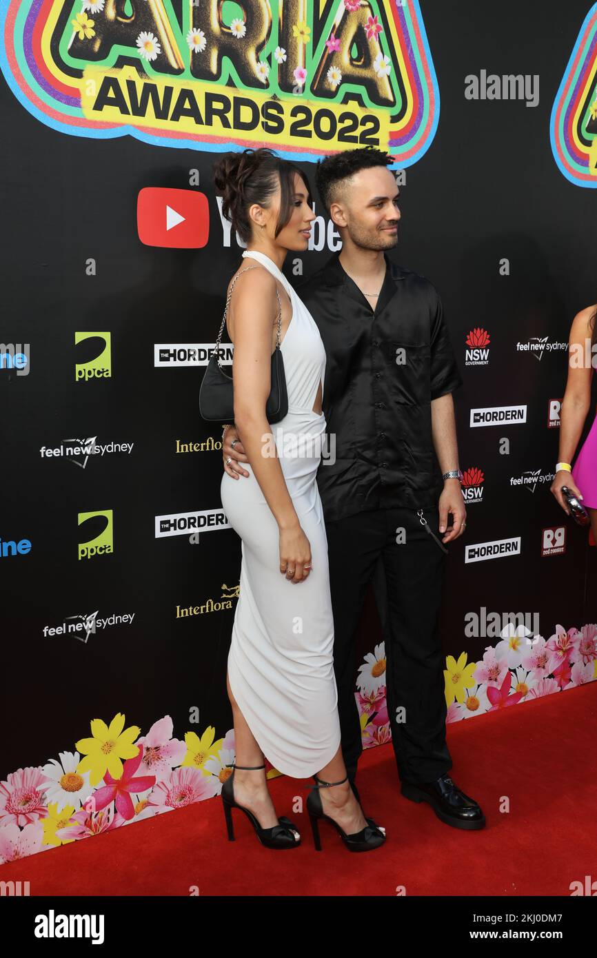 Sydney, Australia. 24th November 2022. Tbc arrives on the red carpet ...