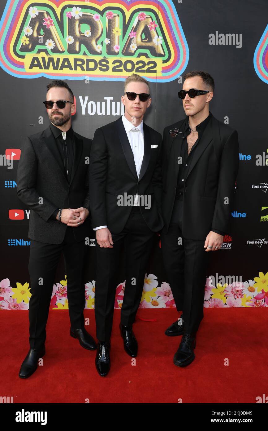 Sydney, Australia. 24th November 2022. Tyrone Lindqvist, Jon George and ...