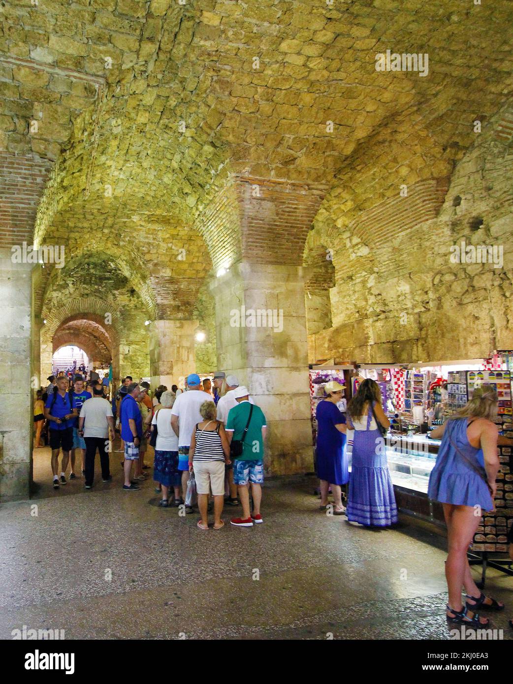 Underground rooms - the vaults of the Diocletian's Palace in Split.Now ...