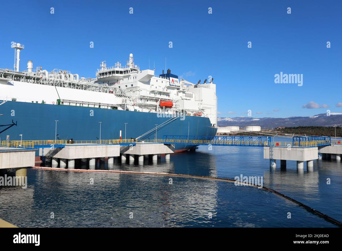 The Krk LNG terminal, a 2.6 billion cubic metres per year (bcm/y ...