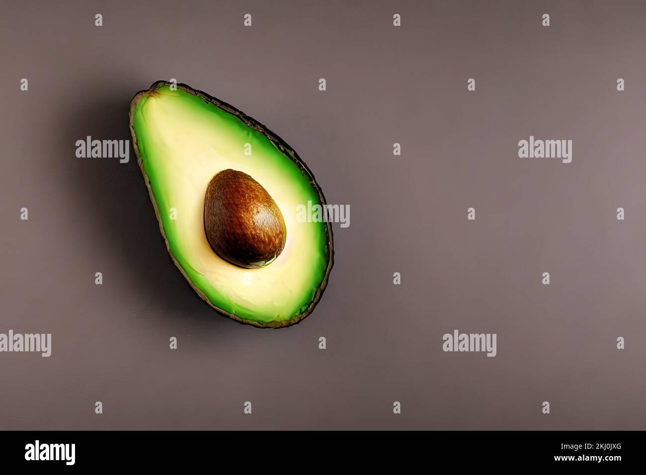 Two sliced avocados isolated in grey background Stock Photo - Alamy