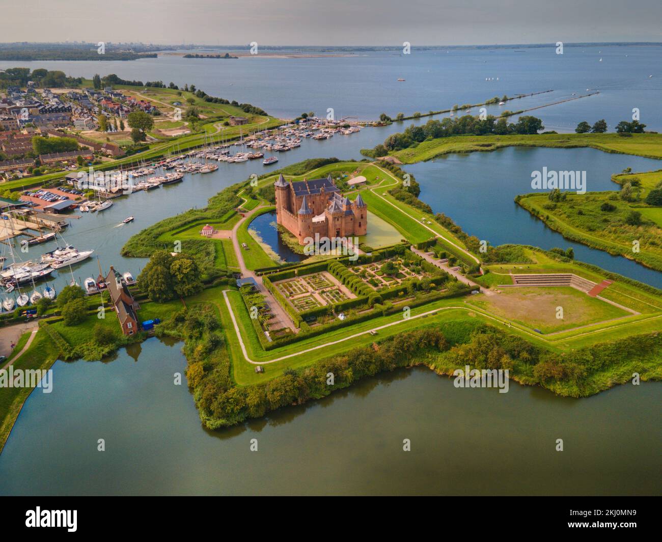 An aerial view of the Muiden Castle in the Netherlands Stock Photo - Alamy