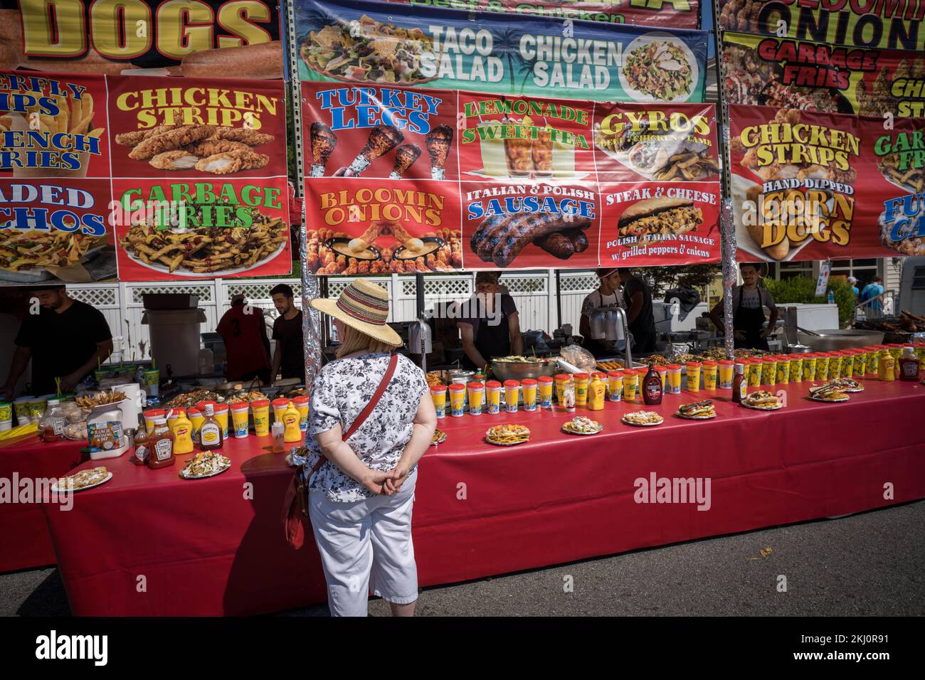 Food stall banner hi-res stock photography and images - Alamy