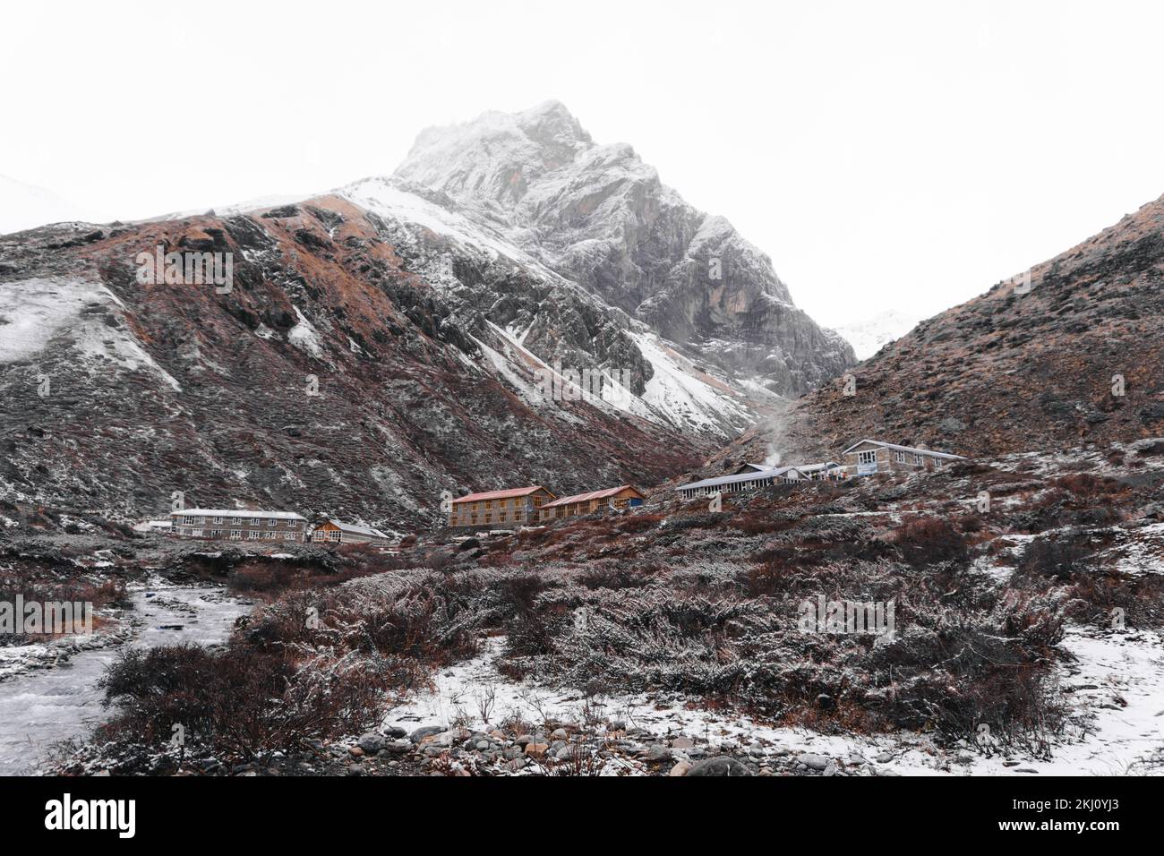 The Tilicho base camp side trek on Annapurna Circuit trek in Nepal ...