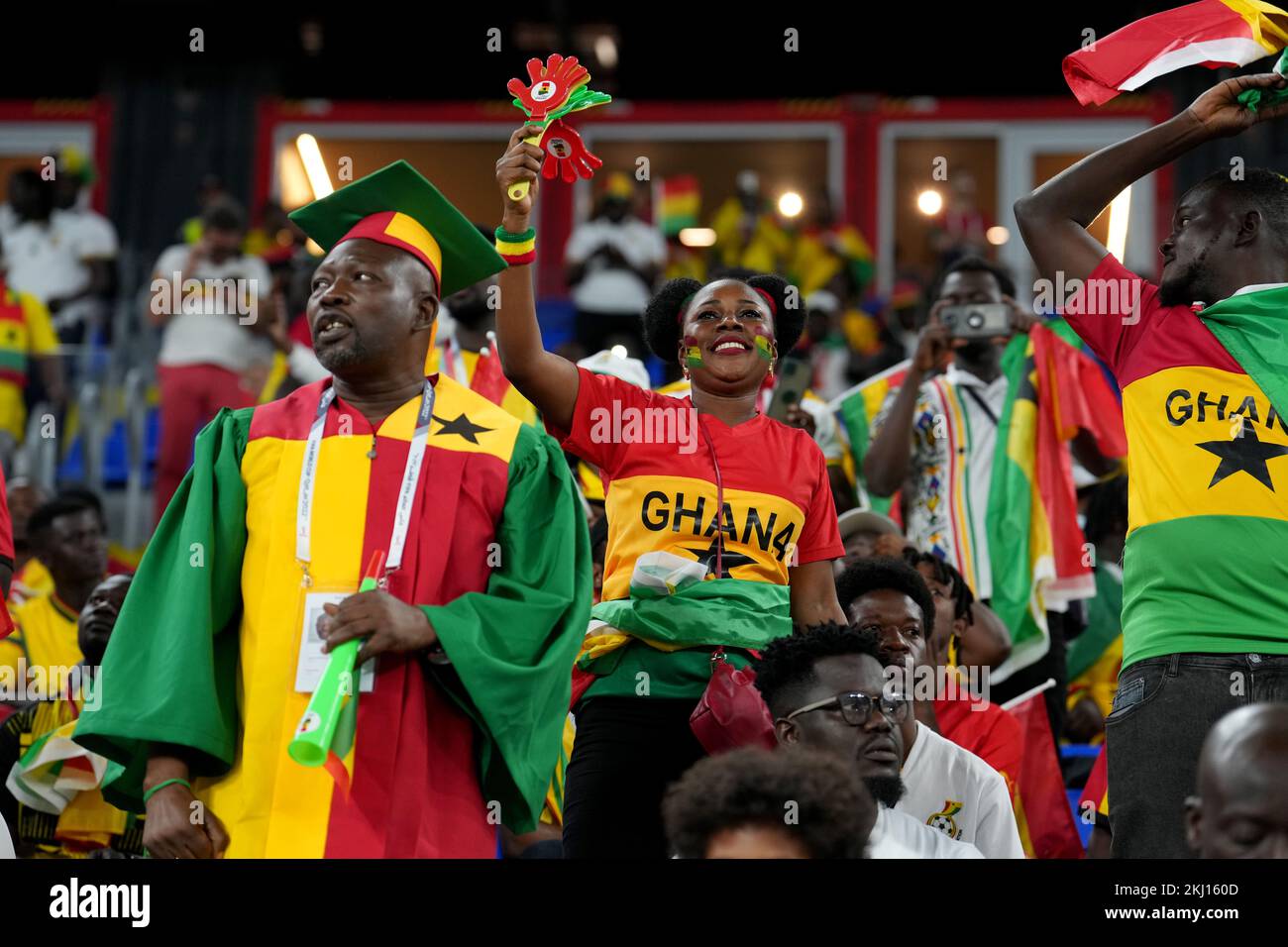 Ghana fans in the stands ahead of the FIFA World Cup Group H match at ...