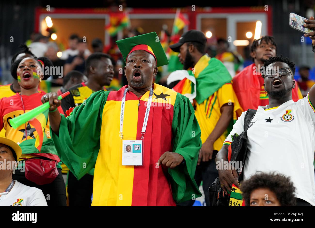 Ghana fans in the stands ahead of the FIFA World Cup Group H match at ...