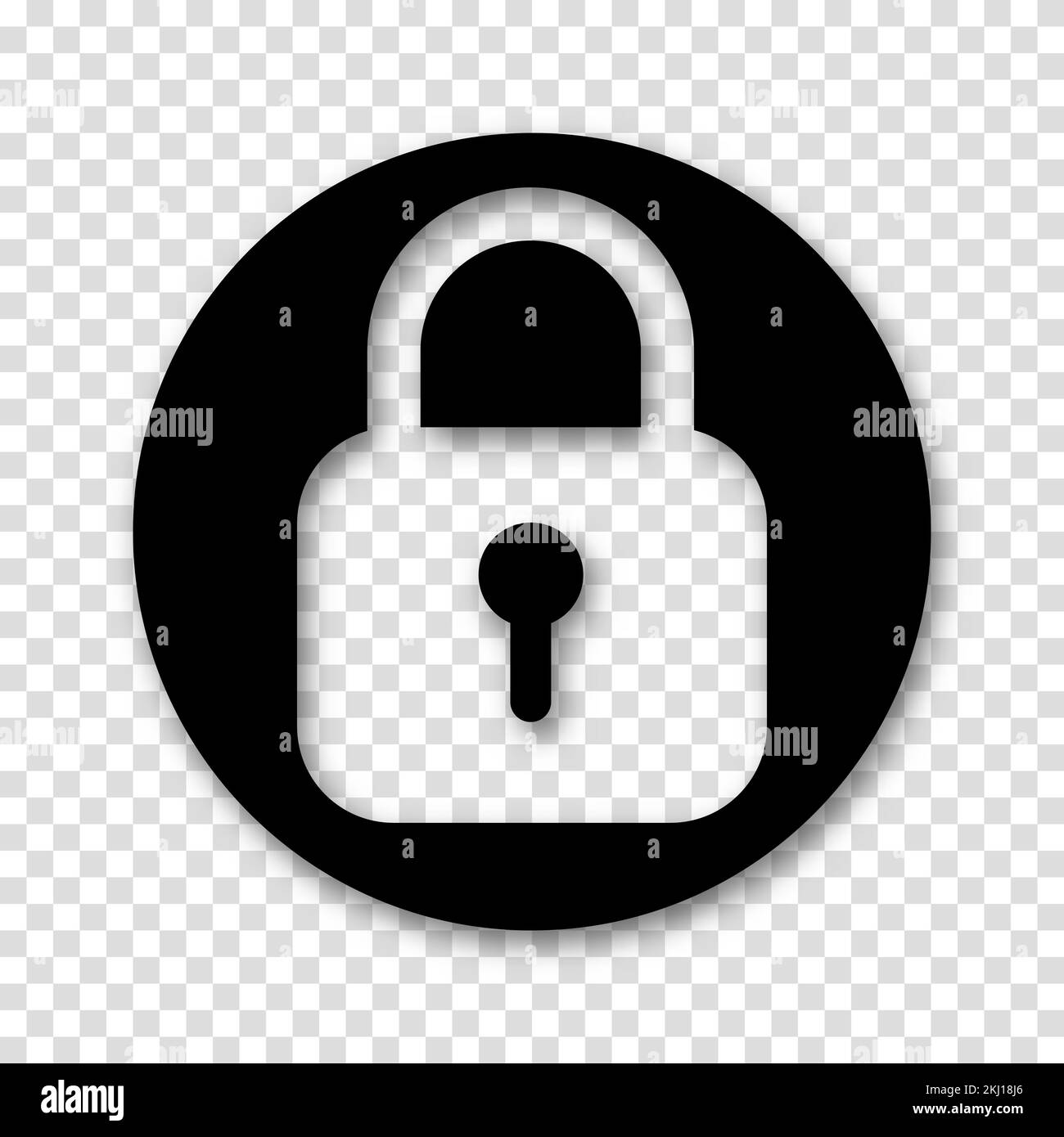 Padlock icon isolated on transparent background. Symbol sign lock ...
