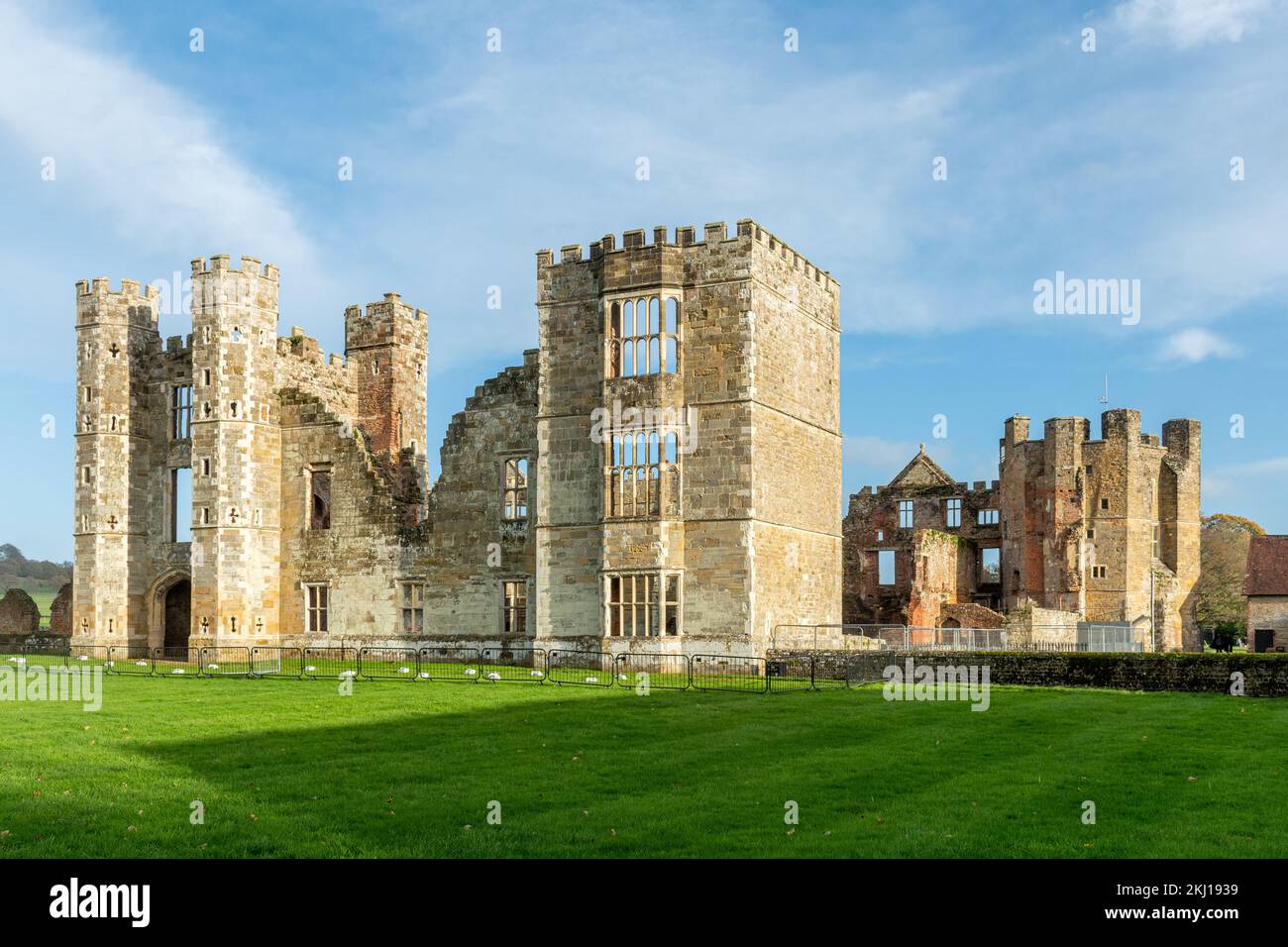The Cowdray House Ruins in Cowdray Park, Midhurst, West Sussex, England ...