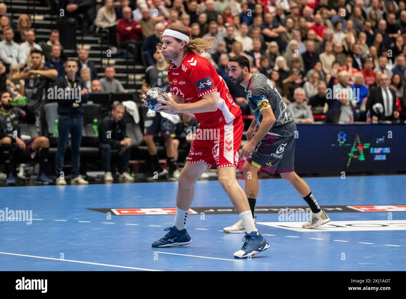 Aalborg, Denmark. 23rd Nov, 2022. Mikkel Hansen (24) of Aalborg ...