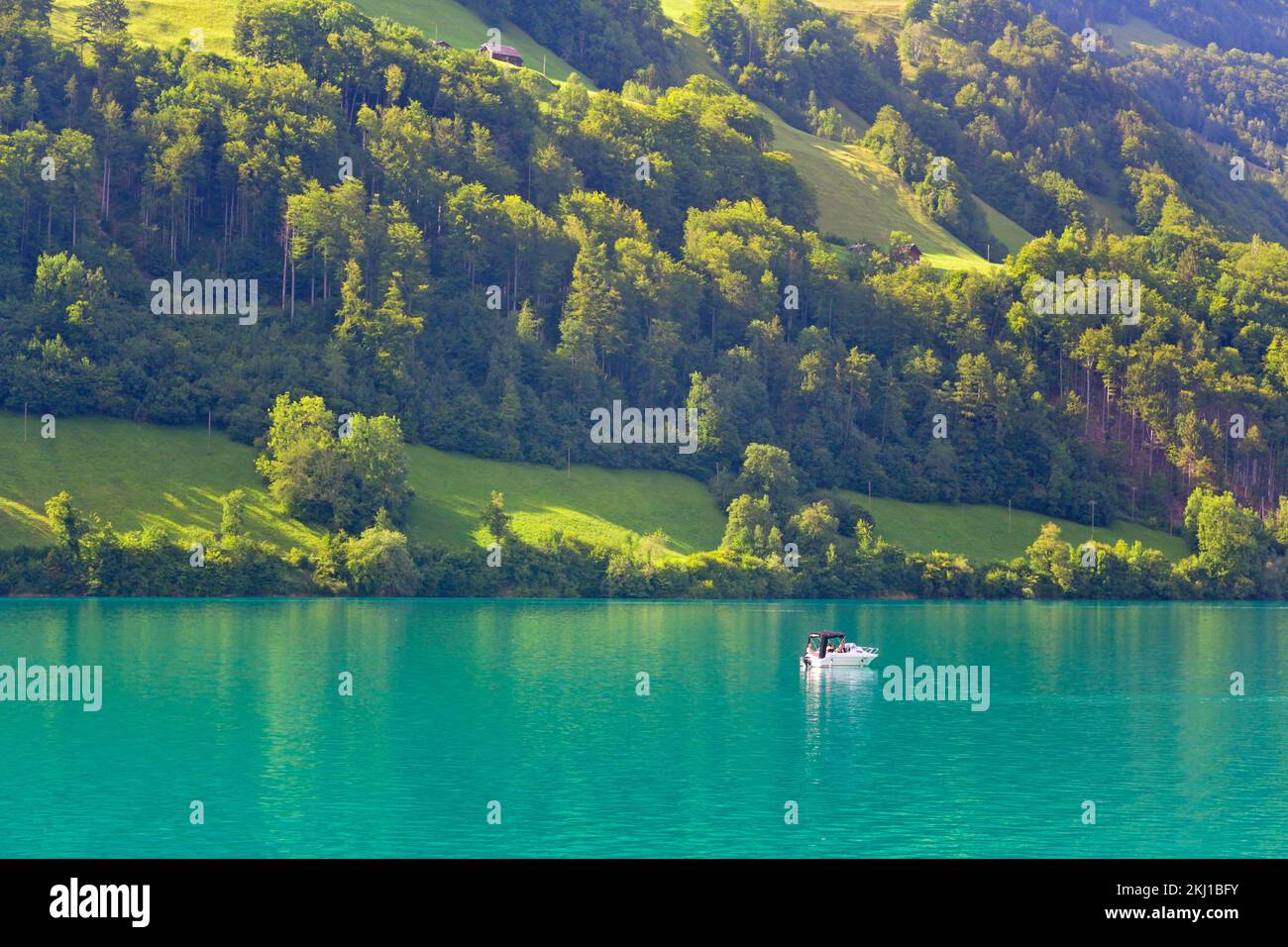 Lake Lungernsee in swiss Alps, Switzerland Stock Photo - Alamy