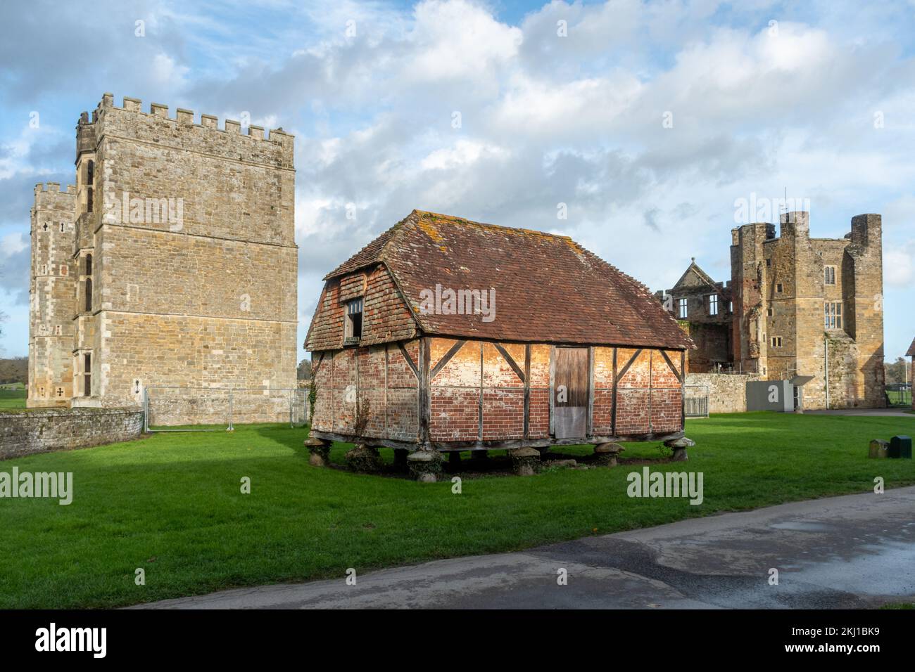 The Cowdray House Ruins in Cowdray Park, Midhurst, West Sussex, England ...