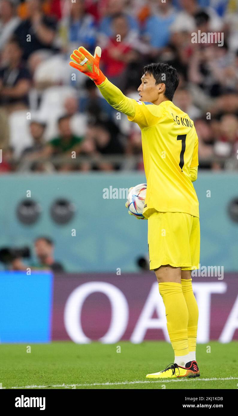 Al Rayyan, Qatar. 24th Nov, 2022. Kim Seung-gyu, goalkeeper of South ...