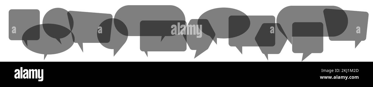 Gray speech bubbles on a white background. The concept of communication ...