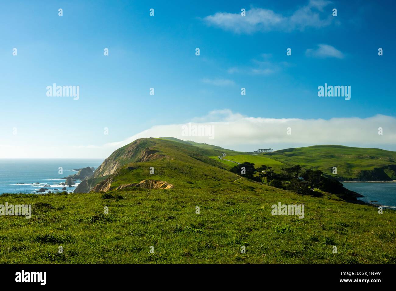 Chimney Rock Peninsula Looking Back Toward Point Reyes Lighthouse on ...