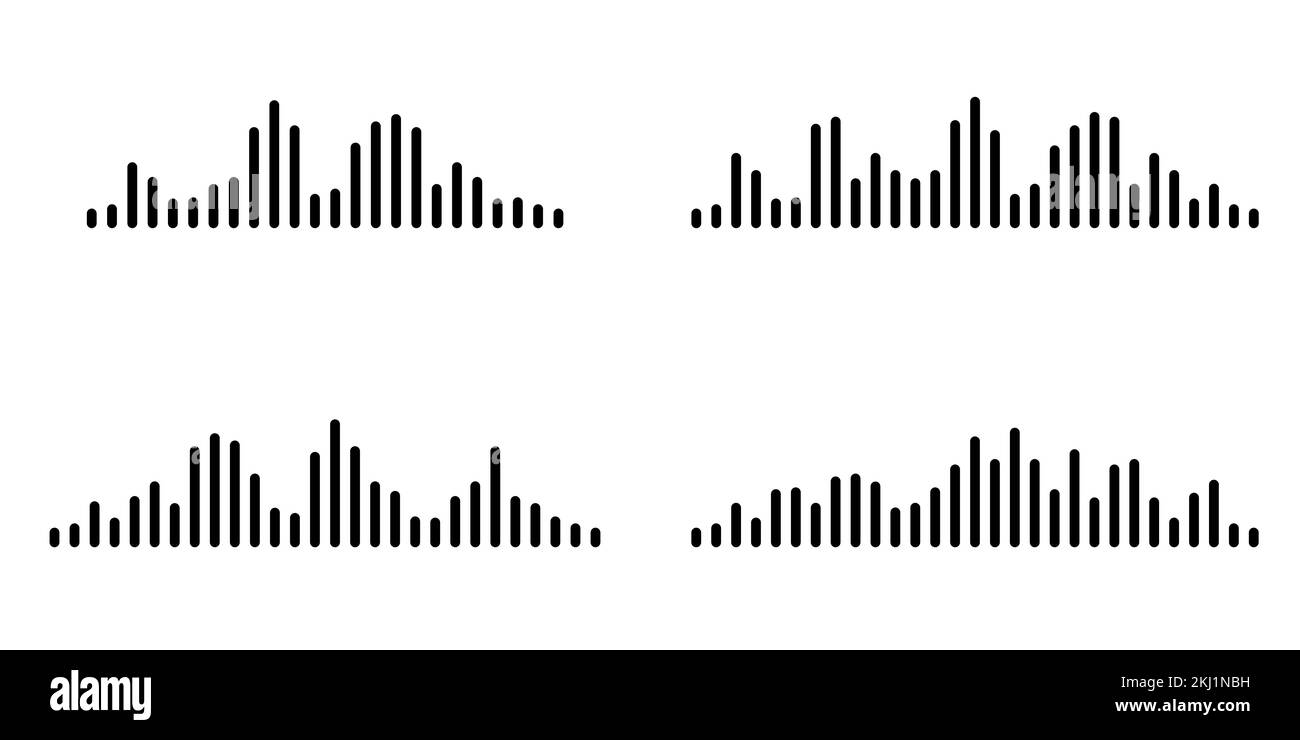 Audio wave. icon sound song. podcast set waves. Symbols on transparent ...