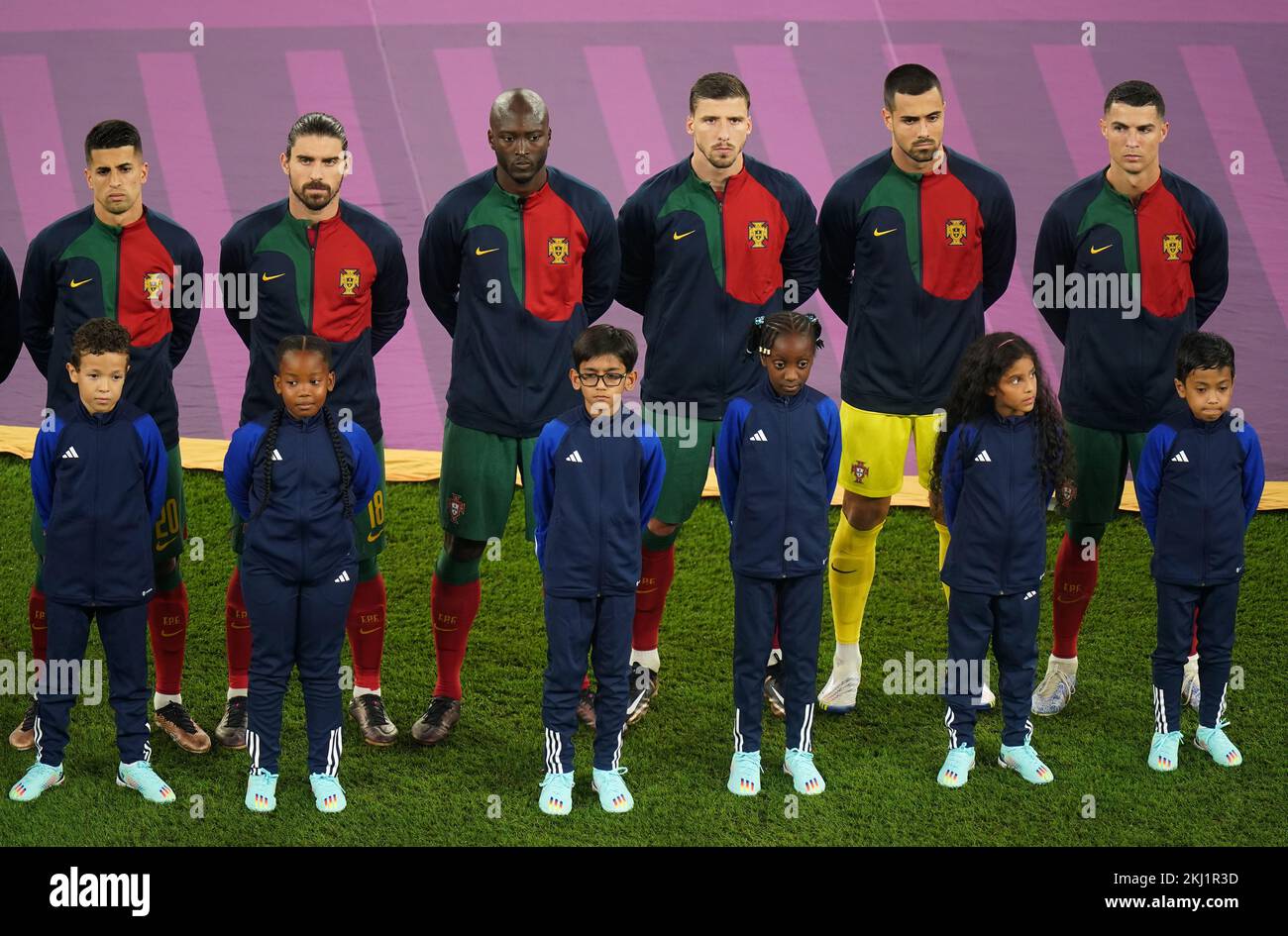Left to right, Portugal's Joao Cancelo, Ruben Neves, Danilo Pereira ...