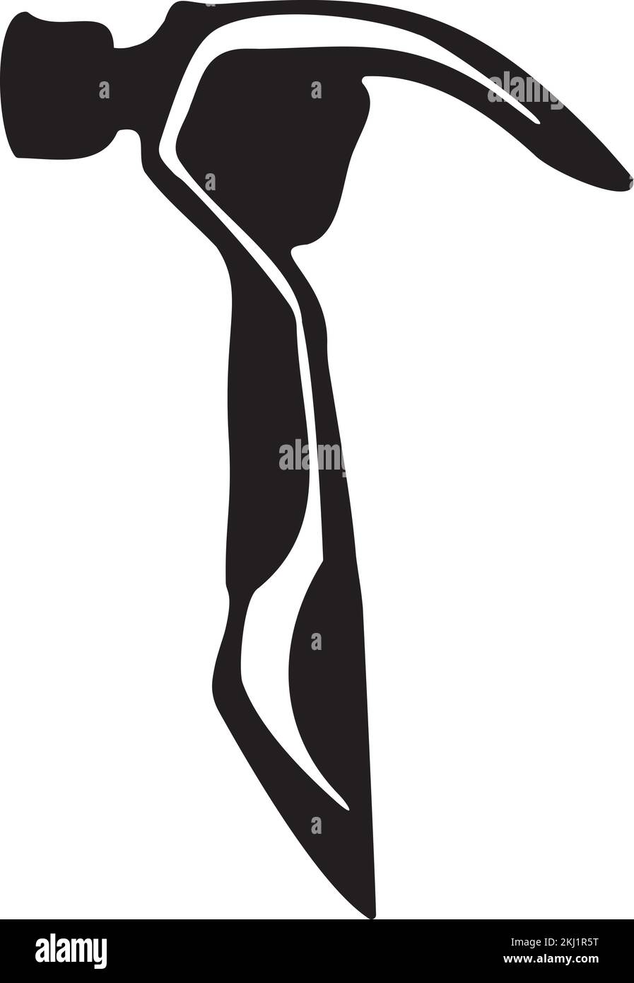 Vector image of black hammer on white background Stock Vector Image ...