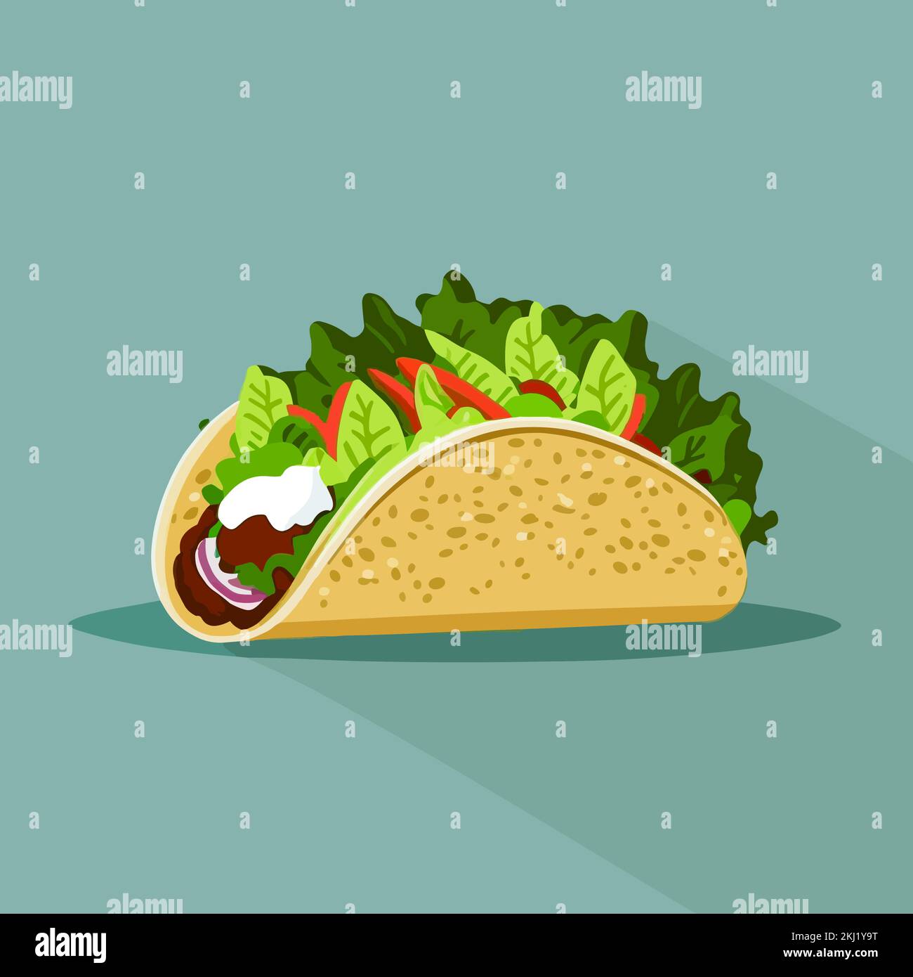 Delicious mexican food tacos Stock Vector Images - Alamy