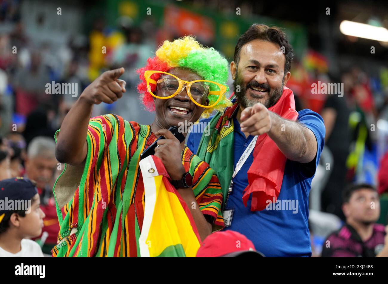 Ghana fans in the stands during the FIFA World Cup Group H match at ...